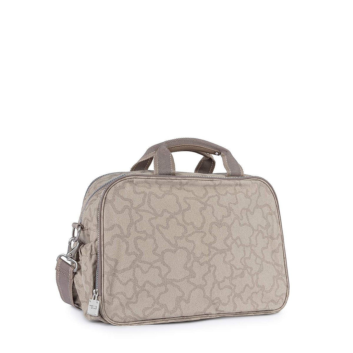 TOUS Vinyl Combined with Calfskin Leather Stoned Color Baby Bag for Women, 40x20x25 cm, Kaos New Colores Collection