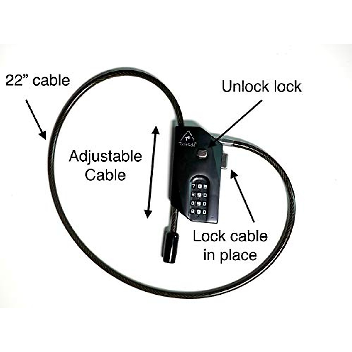 Fridge Lock, Appliance Lock, Refrigerator Lock, French Door Lock, Adjustable Cable Combination Lock, Child Safety Cabinet Lock, Lock for Cabinet, Appliance Lock, Multi-Functional Combination Lock