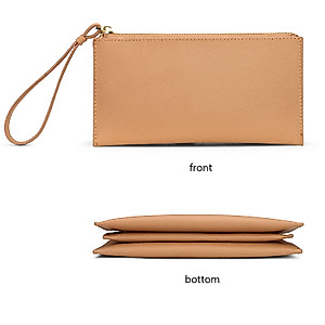 YALUXE Wristlet for Women Clutch Slim Genuine Leather Wallet