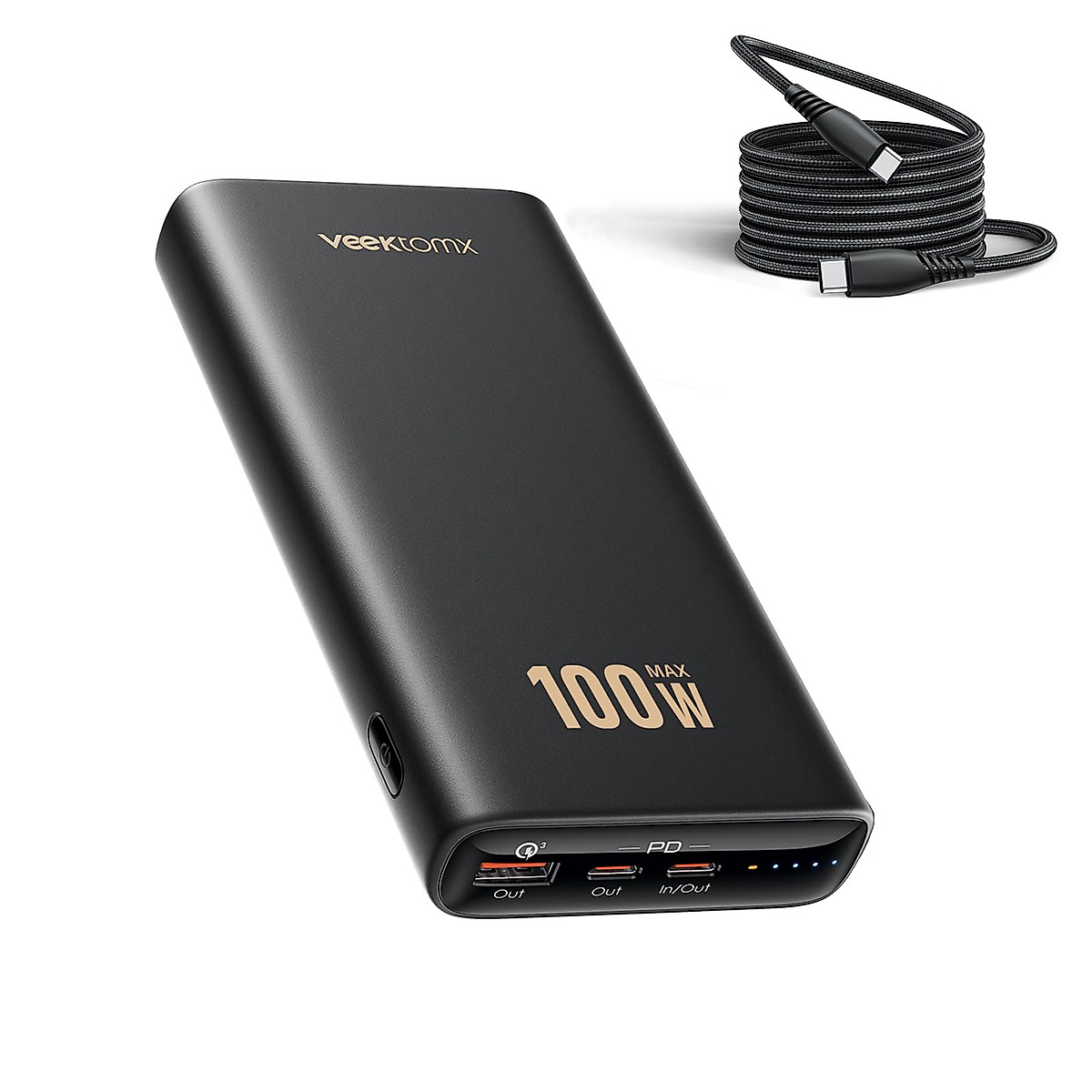 VEEKTOMX Power Bank Fast Charging, 65W 20000mAh Laptop Portable Charger USB C PD& QC 3.0 Battery Pack Compatible with iPhone 14/13/12/11 Pro Mini IPad Samsung Switch MacBook Dell XPS IPad