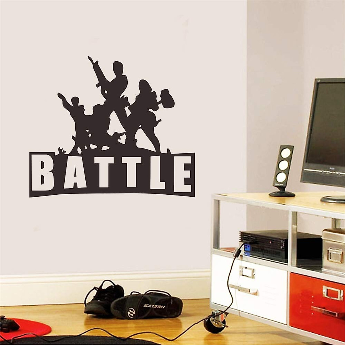 SITAKE Game Room Decor, “Battle” Boys Room Decorations for Bedroom, Kids Wall Decor and Wall Stickers for Playroom, 22.0 x 18.1 Inch