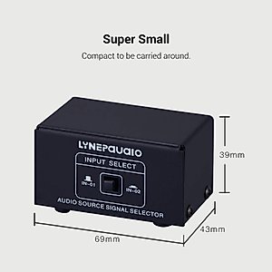 JINGFENG Audio Switcher RCA 2 in 1 Out/1 in 2 Out A/B Switch Stereo Audio Splitter Box with No Distortion RCA Jack for Switching Between Computer Speakers and Headphones