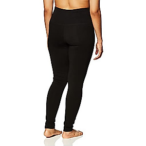 Jockey Womens Cotton Stretch Basic Ankle Leggings, Deep Black, Medium US