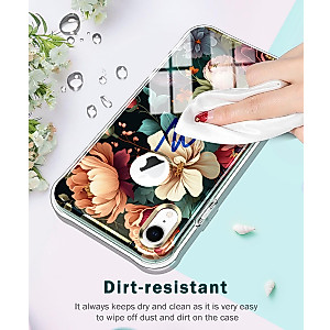 Turquiase Cute Flower Case for iPhone XR 6.1 inch Built with Screen Protector, Lightweight and Stylish Full Body Shockproof Protective Rugged TPU Case for Women/Girls