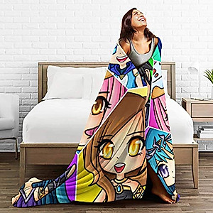Its-Funneh All Protagonists Blankets Super Soft Warm Faux Fur Throw Blanket -Ultra-Soft Micro Fleece Blanket Twin, Warm, Lightweight, Pet-Friendly, Throw for Home Bed, Sofa & Dorm,50x40 Inch