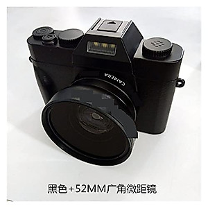 Camera 4K High-Definition Digital Camera Micro Single Retro with WiFi Student Digital Video Camera Vlog with External Lens Digital Camera (Color : Standard Wide Lens)