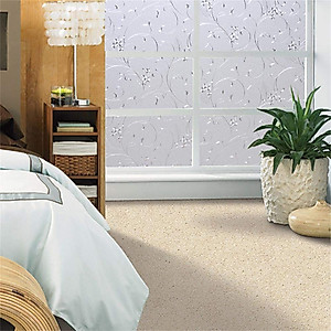 Niviy Window Privacy Film Wheat Flower Frosted Window Glass Film No Glue Door Window Covering for Office and Home Decoration,35.4 inches by 78.7 inches