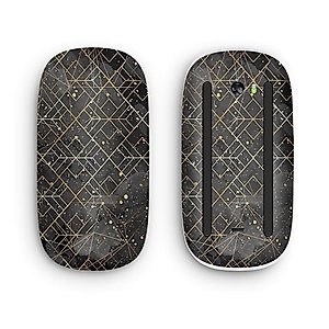Design Skinz Karamfila Watercolor & Gold V9 Vinyl Decal Compatible with The Apple Magic Mouse 2 (Wireless, Rechargable) with Multi-Touch Surface