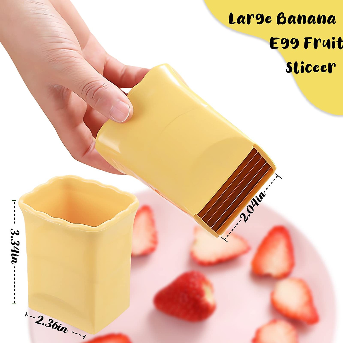 2 Pack Cup Slicers | Egg Slicers | banana slicers | Strawberry Cutter | Quickly Making Fruit Vegetable Salad | Creative Kitchen Gadget COKSDUPID