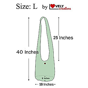 Lovely Creations Hippie Boho New Elephant Crossbody Bohemian Gypsy Sling Shoulder Large Size (Turtle L Black)