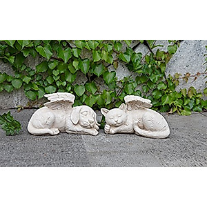 Napco 11144 Sleeping Angel Dog with Wings Garden Statue, 9.75 x 5