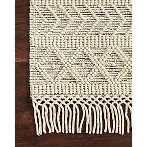 Loloi II Noelle Collection NOE-02 White/Black 8'-0" x 10'-0" Area Rug