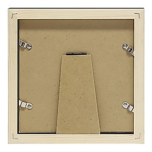 5x5 Black Picture Frames Square Classic Natural Wood 6 Pack for Wall Mounting and Tabletop Display