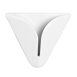 iDesign Self-Adhesive Dish Towel Rack and Holder for Kitchen and Bathroom, Pack of 2, measures 1.2" x 4.1" x 6.7", White