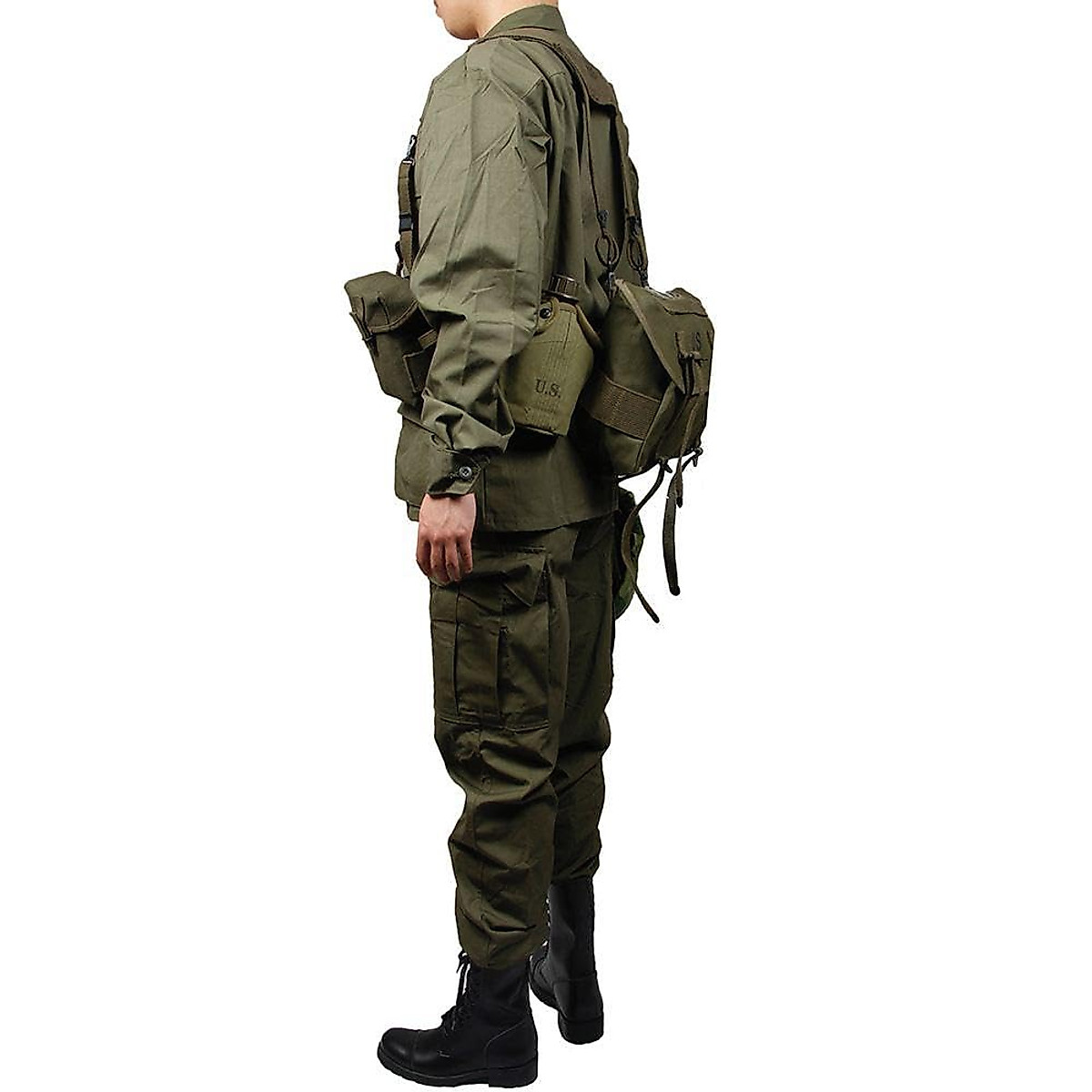 YBJBHW M1956 M1961 Equipment Vietnam War Equipment Replica WW2 US Army Korean War1956 Long Pouch 1956 Bag Kettle Belt Straps