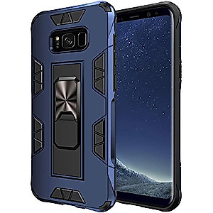 Samsung Galaxy S8 Plus Case Samsung Galaxy S8+ Case Military Grade Built-in Kickstand Case Holder Armor Heavy Duty Shockproof Cover Protective for Samsung Galaxy S8 Plus Phone Case (Blue)