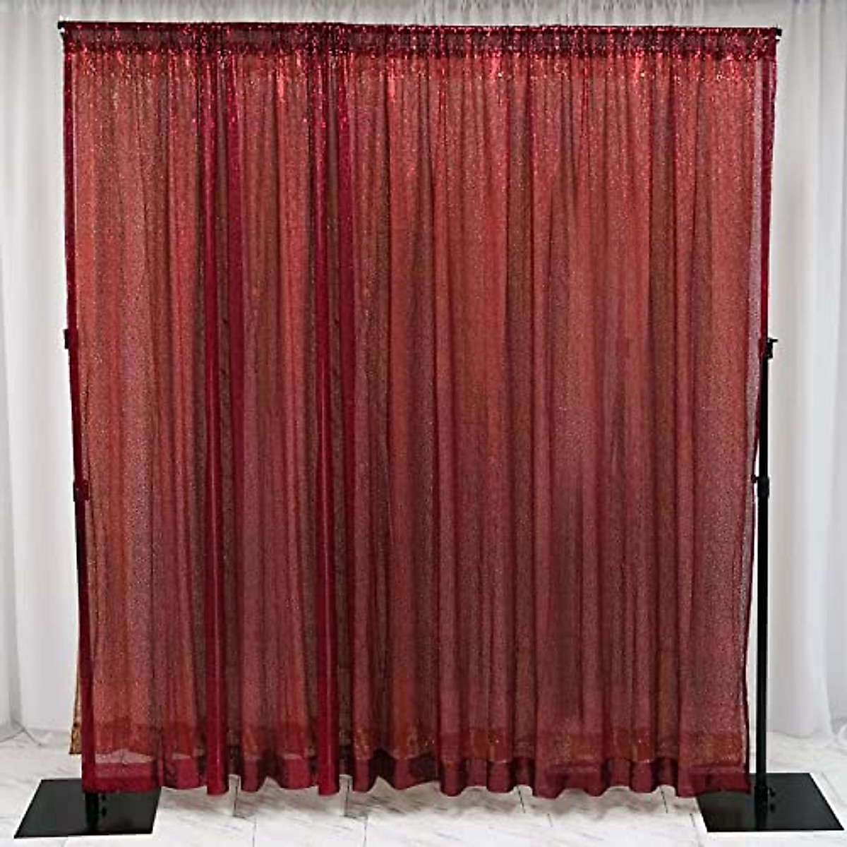 Efavormart 10 Ft. Double Cross Bars with Mounting Brackets, Hardware Compatible with Heavy Duty Backdrop Stand - Perfect for Wedding, Photo Booths, Events, Photography, and Exhibition Decorations