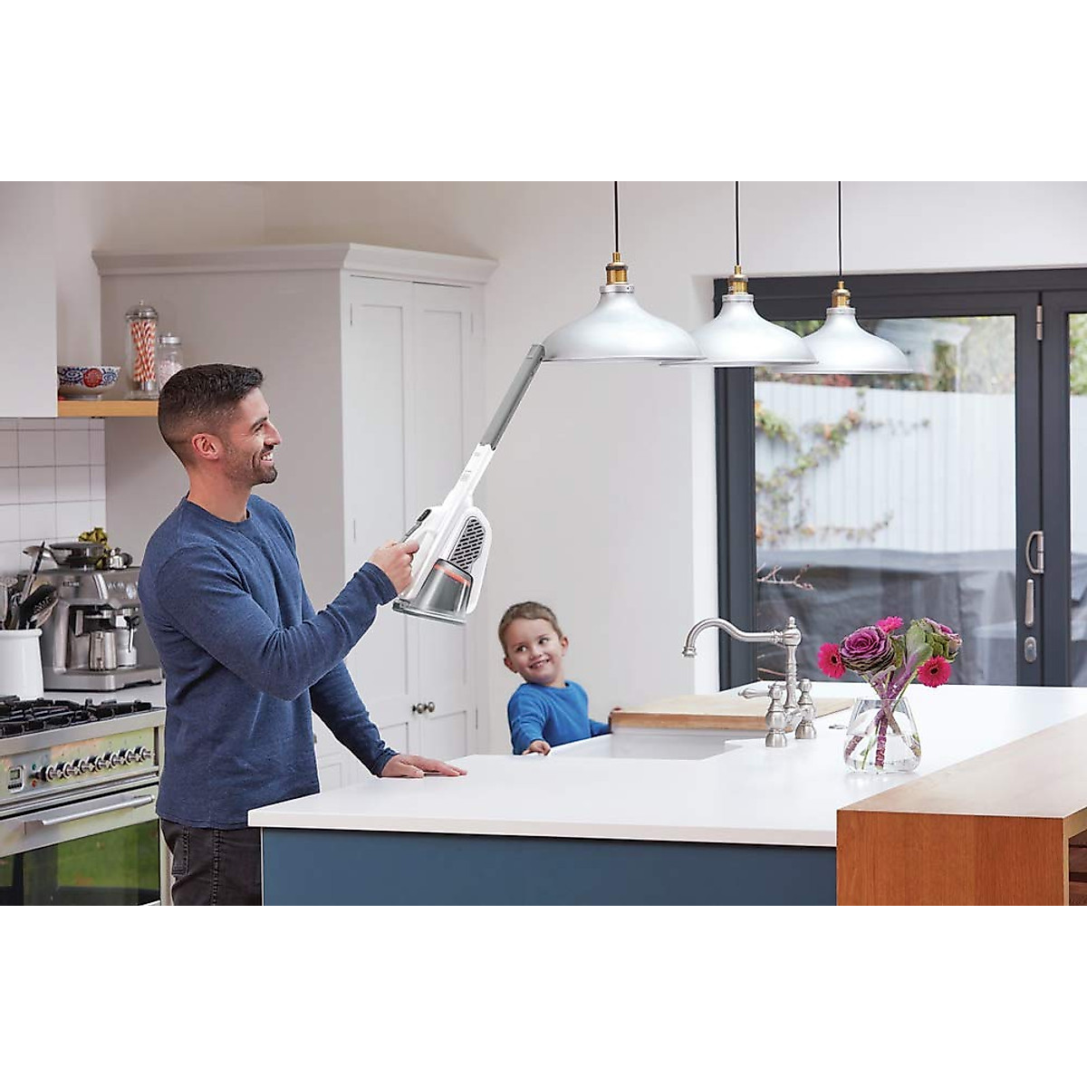 BLACK+DECKER Dustbuster Handheld Vacuum, Cordless, AdvancedClean+, White (HHVK320J10)