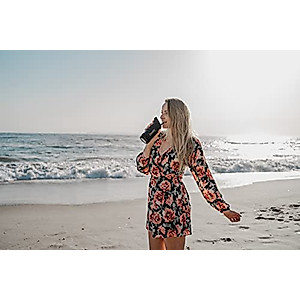 Coldest Sports Water Bottle - Straw Lid Bottle with Handle Leak Proof, Vacuum Insulated Stainless Steel, Double Walled, Thermo Mug, Metal | Epic White 18 oz