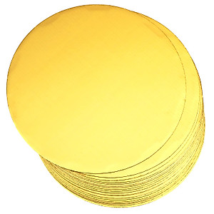 qiqee 6 Inch Gold Cake Boards Round 40-Packs Circles Rounds Base Food-Grade Cardboard Cake Plate(Thinner But Stronger)