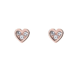 Ted Baker Neena Nano Heart Stud Earrings - Silver or Rose Gold Tone Options