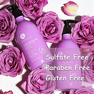 Luseta Curl Enhancing Coconut Oil Shampoo for Dry Damaged Hair, Restore Bounce & Define Curls, 33.8Oz, Prevent Breakage