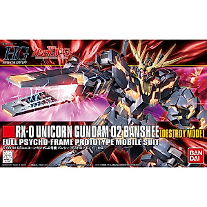 Bandai Hobby - Gundam UC - #134 Unicorn Gundam 02 Banshee (Destroy Mode), Bandai HGUC 1/144