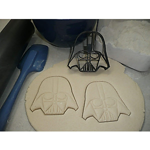 YNG DARTH VADER HEAD HELMET STAR WARS MOVIE CHARACTER COOKIE CUTTER 3D PRINTED MADE IN USA PR4131 Black