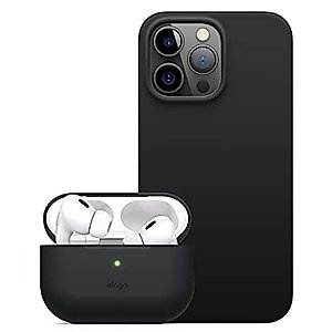 [Bundle] elago Silicone Case Compatible with iPhone 14 Pro Max & Silicone Case Compatible with AirPods Pro 2nd Generation