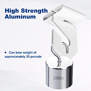 Wozoohyi White Suspended Ceiling Hooks 10 Pairs Metal Ceiling Hanging Hook,Ceiling Grid Clips for Offices Home Plants Decorations,T-Bar Suspended Ceiling Hooks Hold Up to 20 Lbs (A-White 10 Pcs)