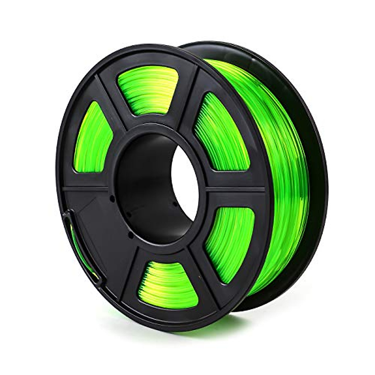 EX-ENERGY 3D Printer Filament PETG 1.75mm 1KG(2.2lbs) Spool ， Dimensional Accuracy +/- 0.02 mm (Transparent Green)