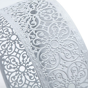 Hotity 3 Sets Cake Stands Round Cake Stand Set Metal Display Cupcake Stands for Dessert, White