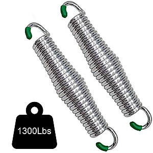 Porch Swing Springs Heavy Duty - 1300Lbs Hammock Chair Spring,Hanger Ceiling Mount Spring (Silver)