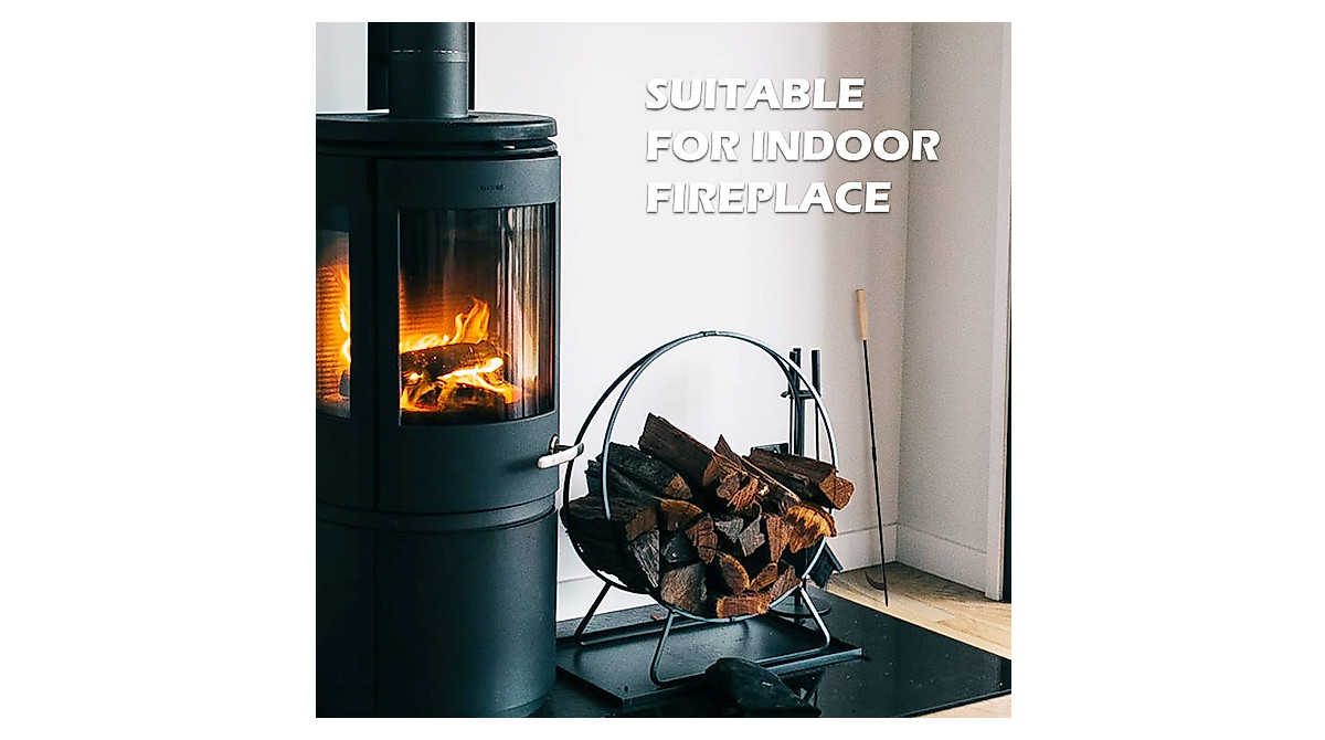 SANLIKE Solid Steel Fire Poker: Fire Pit & Fireplace Tool
