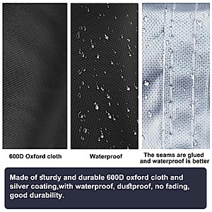 WORUO Patio Furniture Covers Waterproof for Chairs, Lawn Patio Chair Covers Fits up to 28 W x 30 D x32 H inches 2 Pack Black