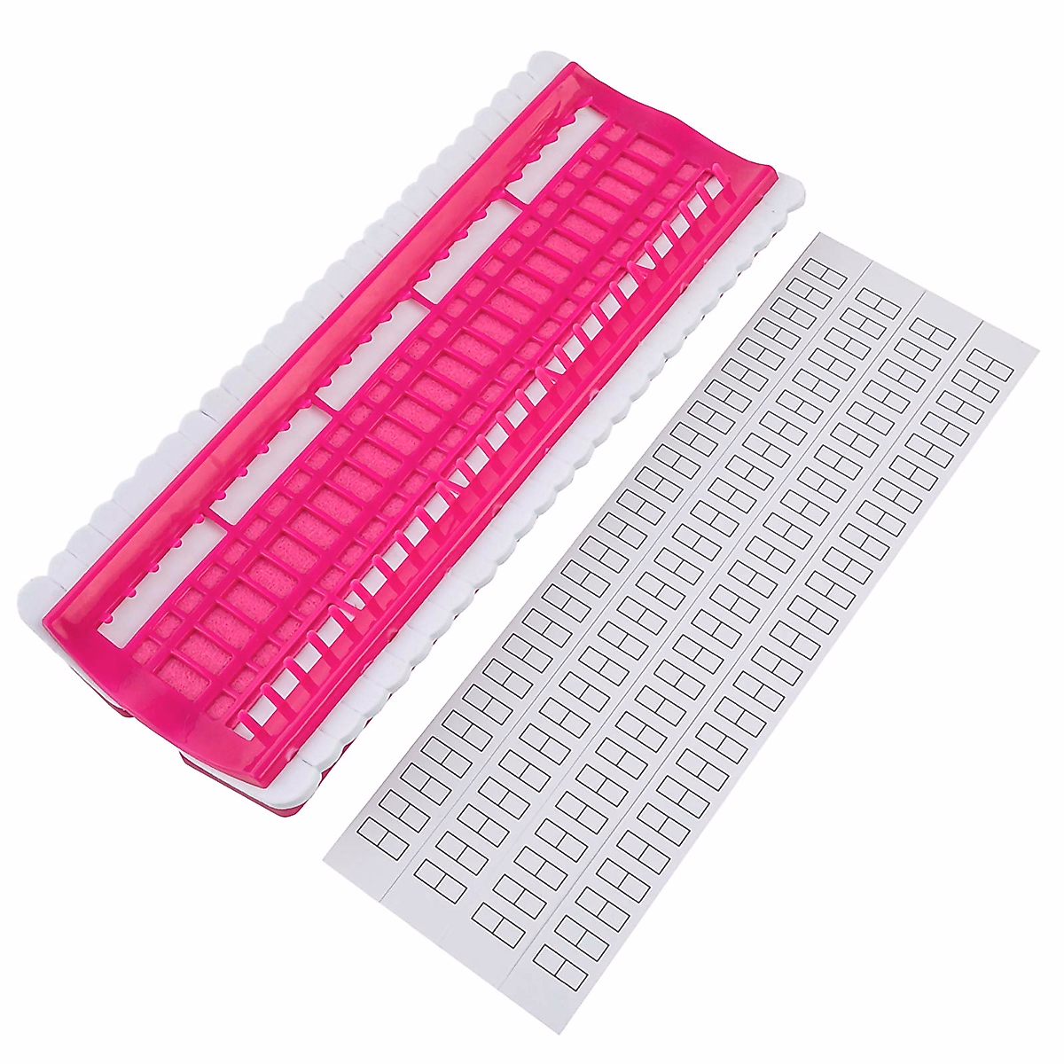 Yunnyp 50 Positions Embroidery Floss Organizer Shelf,Thread Organizers for Cross Stitch Embroidery Kit Tools Sewing Needle Holder Kit with 4Pcs Blank Replaceable Project Cards