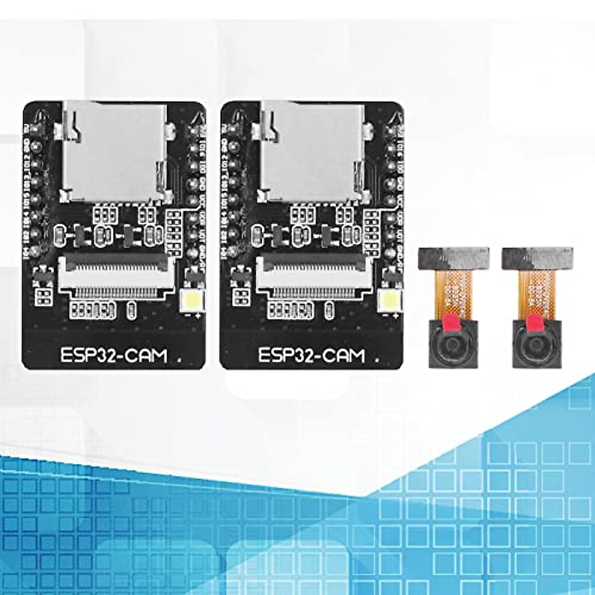 Kadimendium Camera Development Board, ESP32 CAM Development Module 2pcs Stable Working Easy Programming for DIY