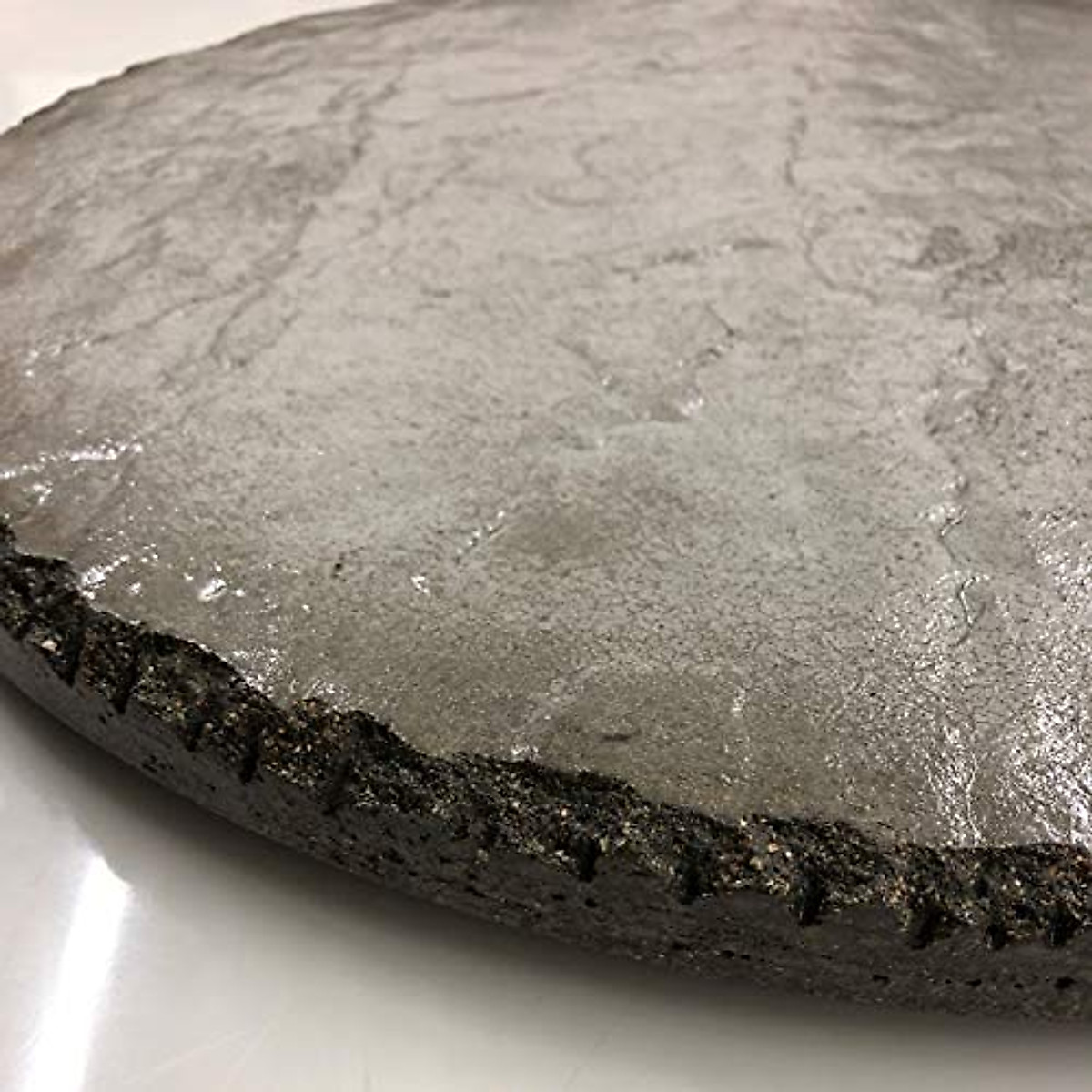 Concrete Lazy Susan | Handcrafted 15" Chiseled Edge Turntable