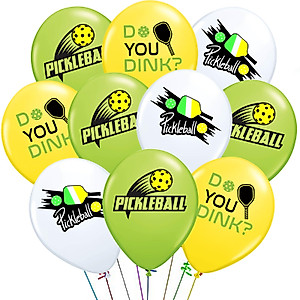 Pickleball Balloons Pack of 30 Pickleball Party Balloons for Pickleball Birthday Decorations Pickleball Party Decorations