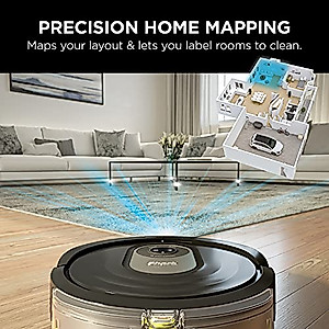 Shark AI Robot Vacuum & Mop, with Home Mapping, Perfect for Pets, Wifi, Works with Alexa, Black/Gold (AV2001WD)