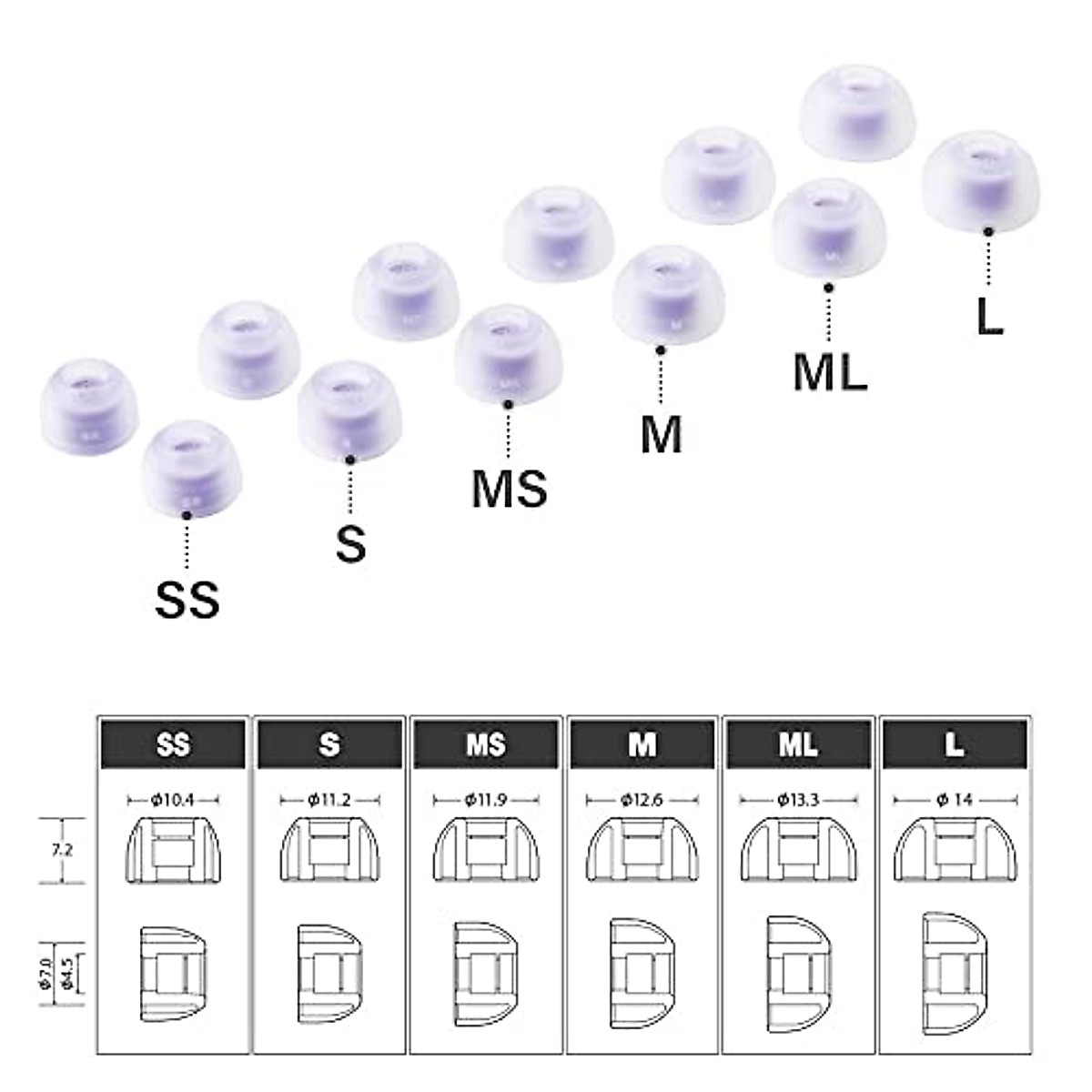 AZLA SednaEarfit MAX for Galaxy Buds2 Pro / 2 Pairs (Size L)