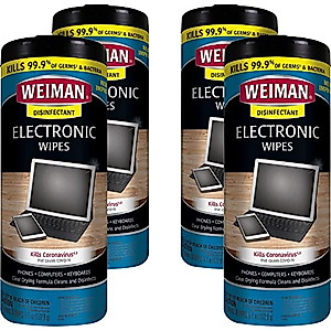 Weiman Disinfecting Electronic Cleaning Wipes, 30 Count