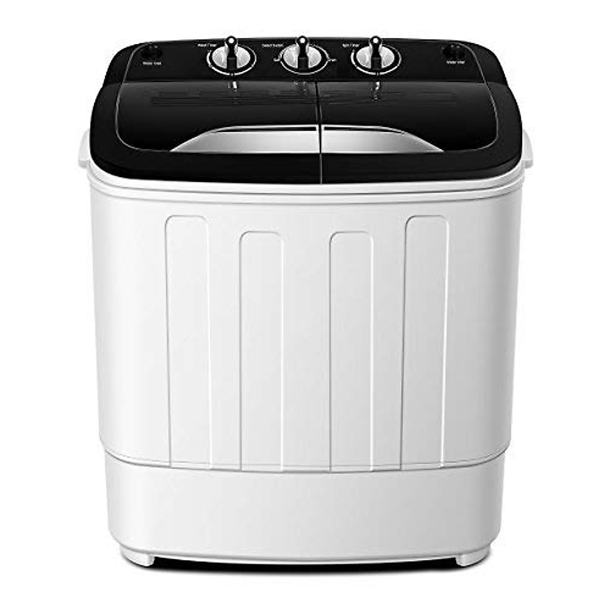 Portable Washing Machine TG23 - Twin Tub Washer Machine with 7.9lbs Wash and 4.4lbs Spin Cycle Compartments by Think Gizmos