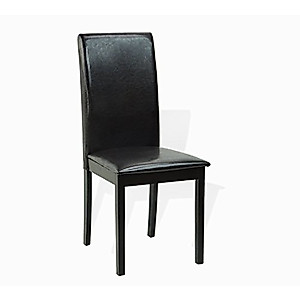 3 Pc Dining Room Dinette Kitchen Set Square Table and 2 Fallabella Chairs Classic Style Solid Wood Espresso Finish Rattan Wicker Furniture