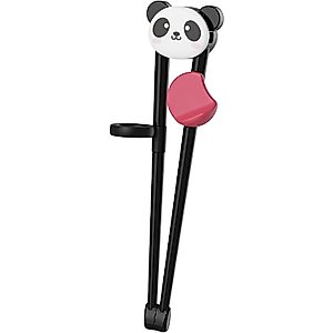 Black Training Chop-sticks for Kids, Training Chop-sticks Comfortable Grip Chewable Cartoon Chop-sticks for Beginners Learning chop-sticks Flatware