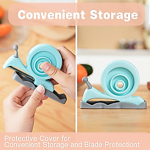 Kibbidea Kids Knife Set, Safe Kids Knife With Peeler, Cute Kids Chef's Knife for Cutting Peeling Veggies Fruits