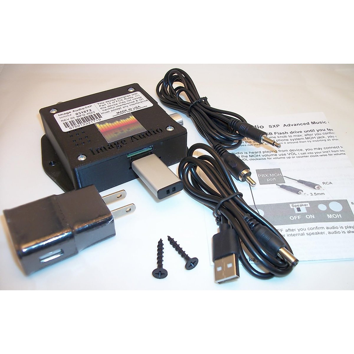 Image Audio SXP Message and Music On Hold Digital Player with Both USB and SD and 50+ MP3 Audio Files
