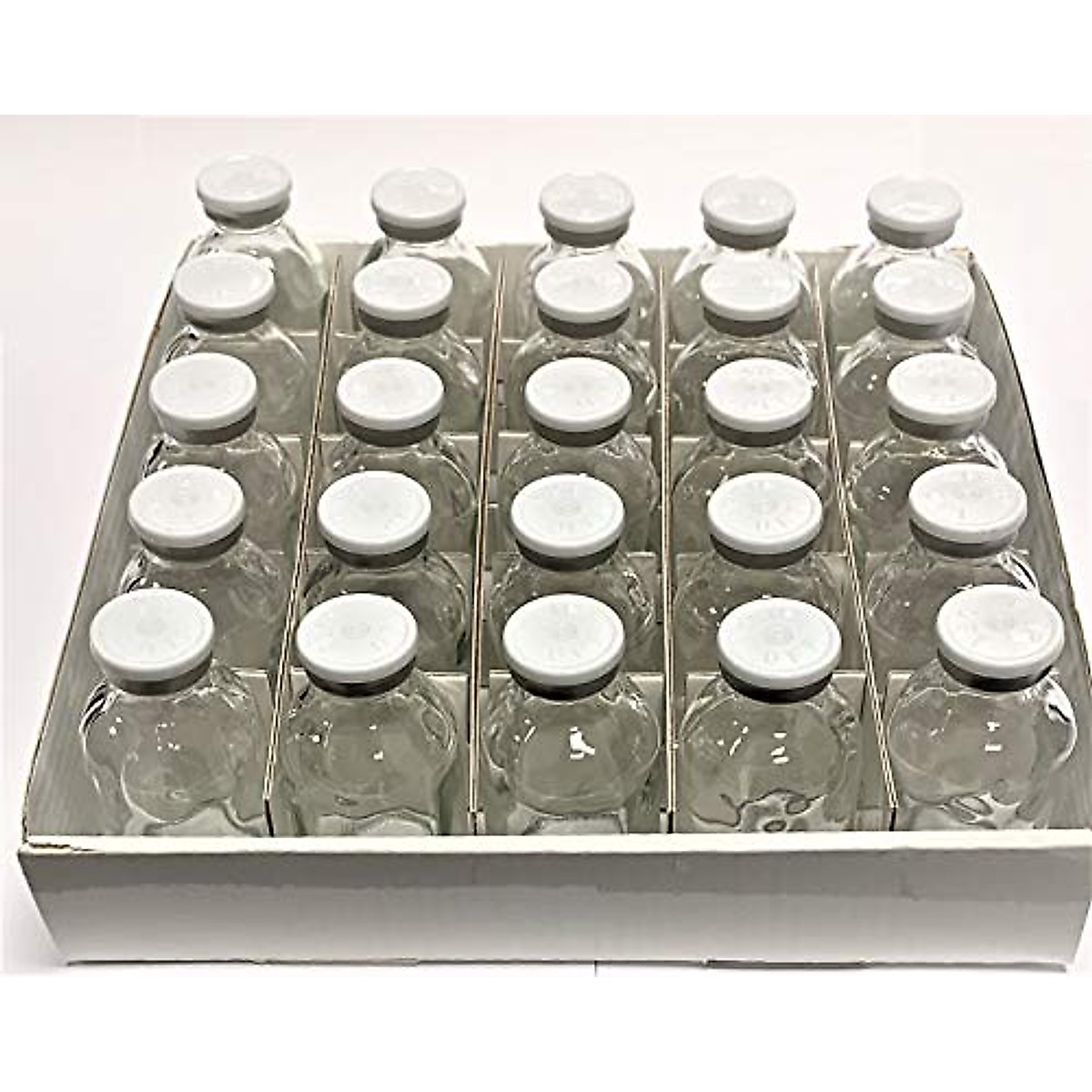 30ml Sterile Clear Serum Vial 25pk White Flip Cap
