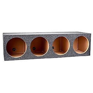 Q Power HD12 4HOLE Heavy Duty Quad 12" Sealed Subwoofer Enclosure Box