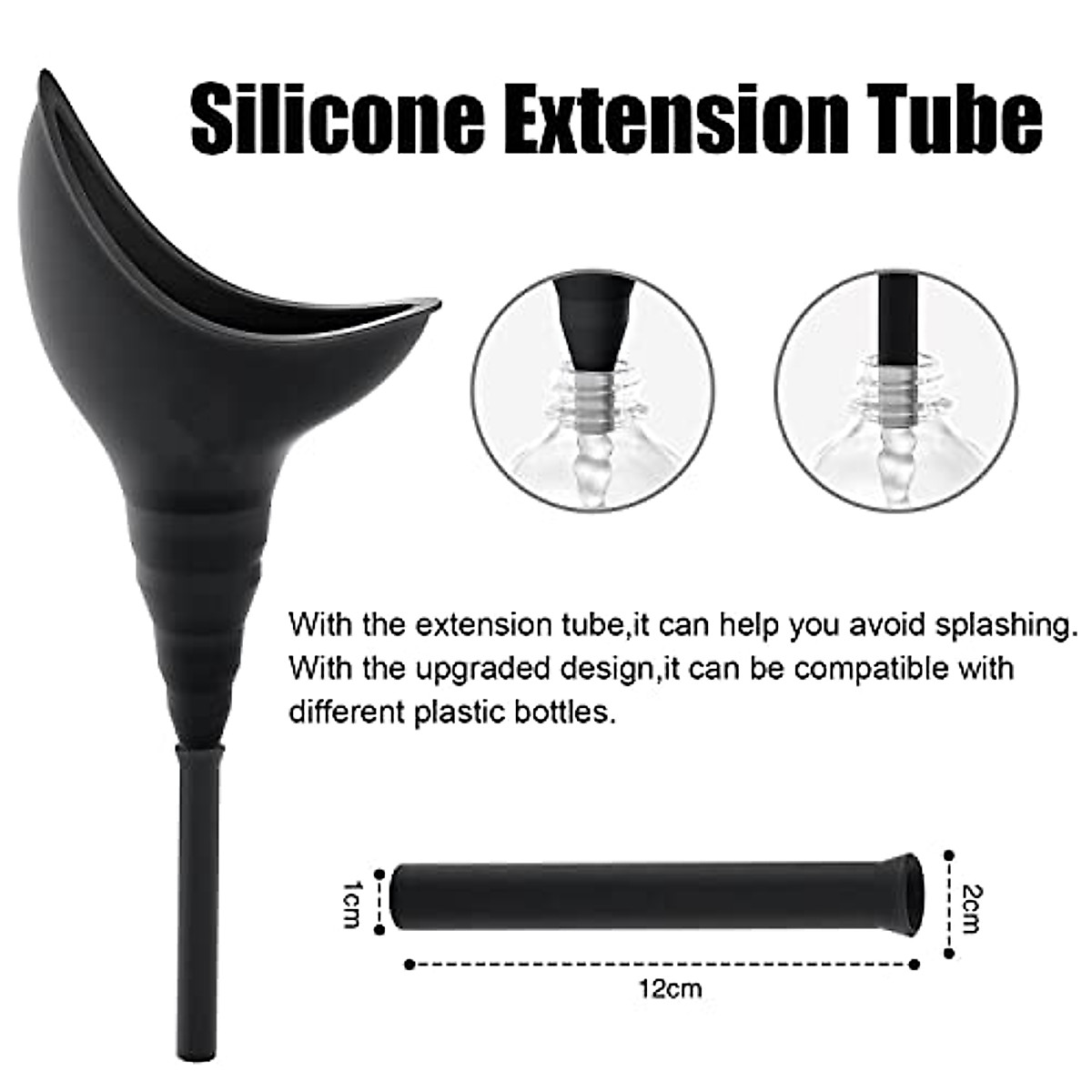 Oegteis Female Urinal and Pee Cloth, Female Urination Device, Reusable Silicone Female Urinal, Portable Urinal Allows Women to Pee Standing Up, Portable Women Urinal Suitable for Outdoor Activities